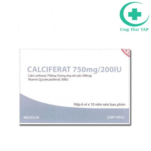 Calciferat 750mg/200IU Me Di Sun - Thuốc bổ sung Canxi
